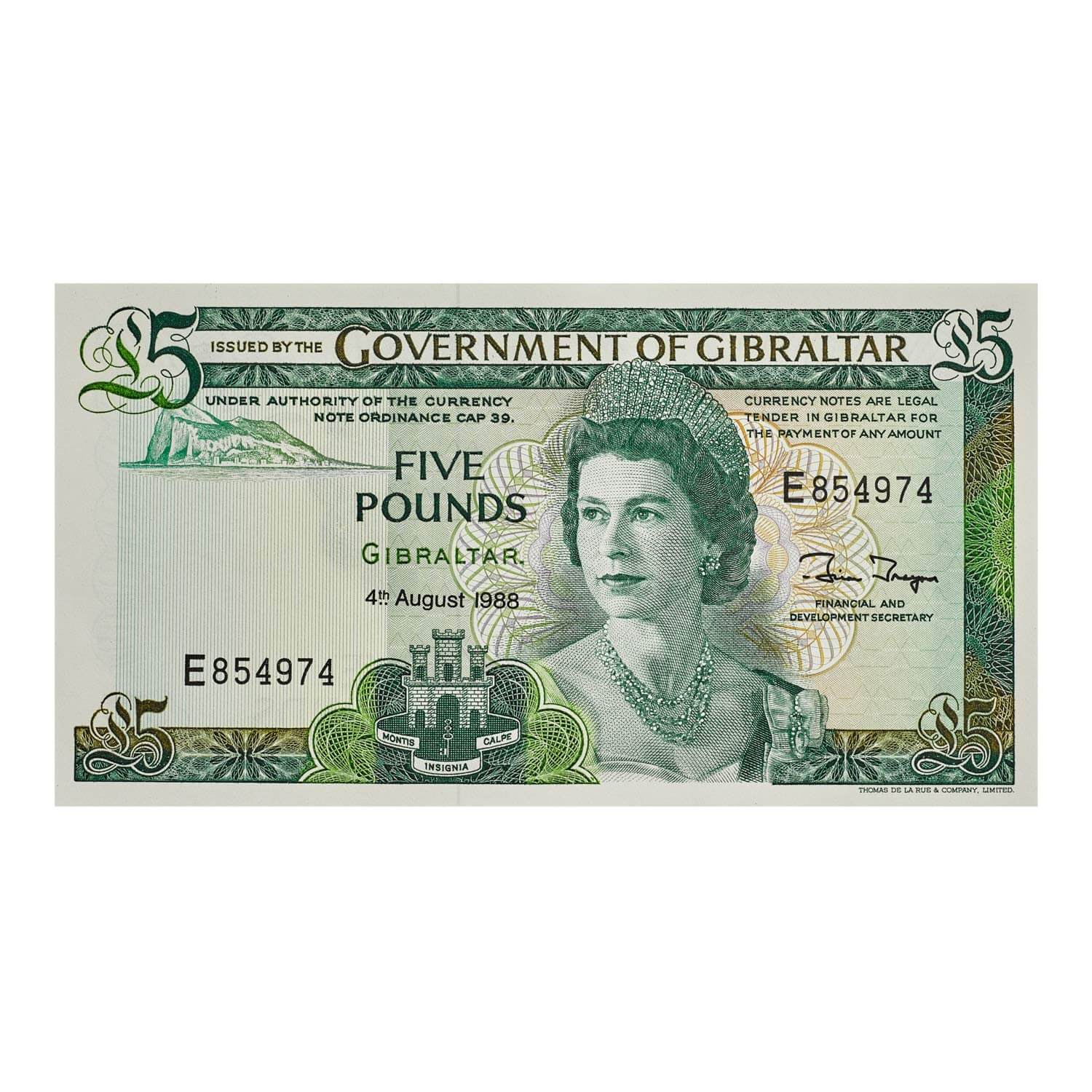 Queen Elizabeth 1988 II Gibraltar £5 Banknote | The Royal Mint